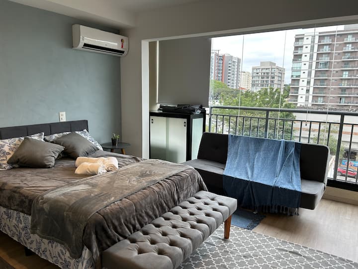 Modern Studio Near Airport, Mall & Metro - São Paulo