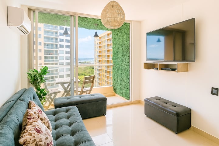 Apto Con Vista Al Río Magdalena, Ideal Familias - Barranquilla