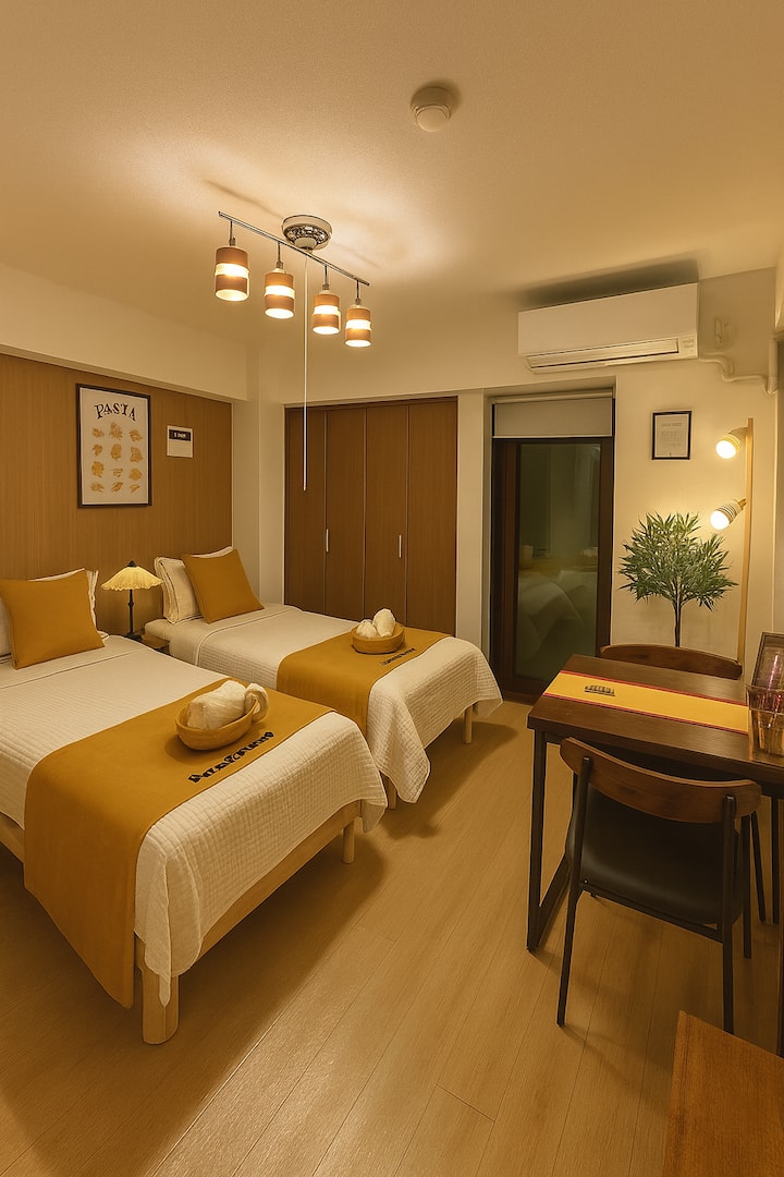 Panda Stay 「浅草駅」靠近浅草寺・雷門独立房间　两单人床 - Akihabara