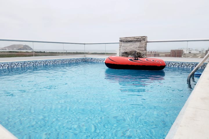 Casa De Playa Con Piscina Privada Y Parrilla. - Quilmaná