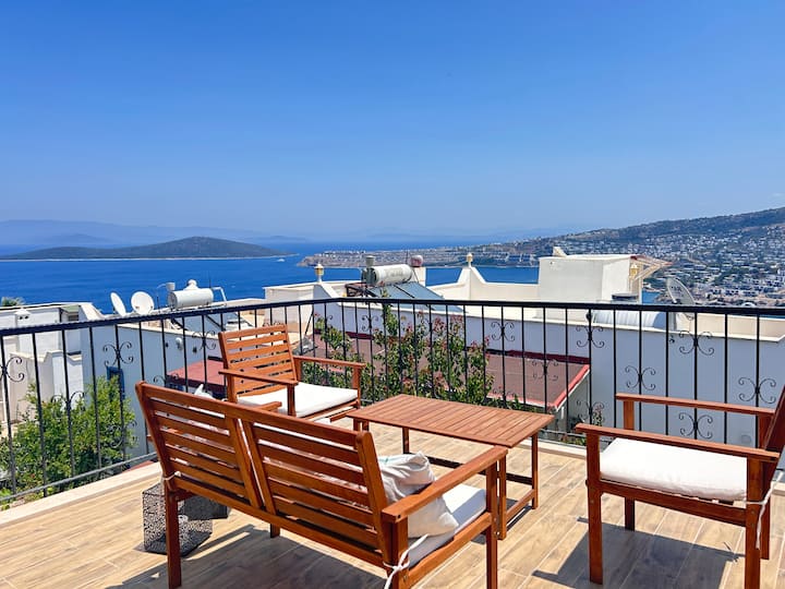 Havuzlu, ÖZel Plaj Site İçI Villa-gündoğan Bodrum - Gündoğan