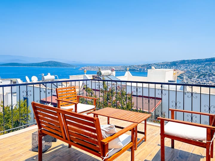 Havuzlu, ÖZel Plaj Site İçI Villa-gündoğan Bodrum - Gündoğan