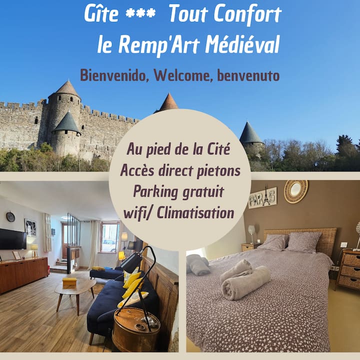 Cité Médiévale -Votre Rempart-accès Direct Piétons - Carcassonne