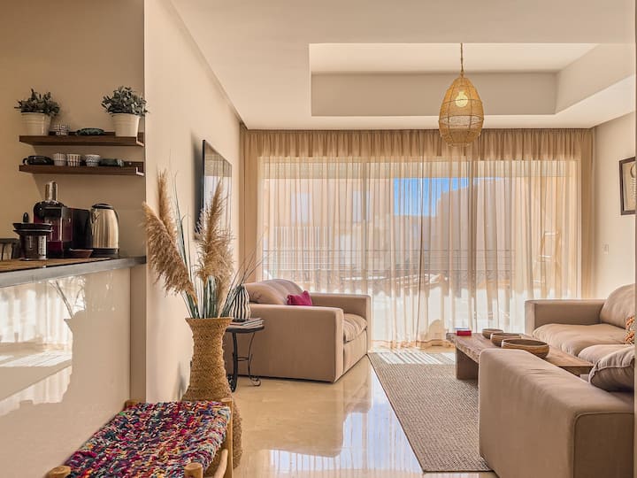 Appartement Cosy Et Lumineux, Piscine Et Jardin - Taghazout