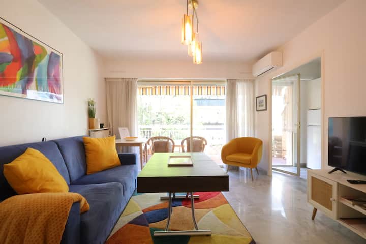 L'eden : Apt 4 Prs, Clim, Parking,300 M Des Plages - Juan les Pins