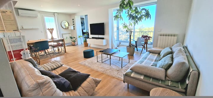 70m², Vue Mer, Terrasse 360°, Clim, Wifi, Parking - Six-Fours-les-Plages