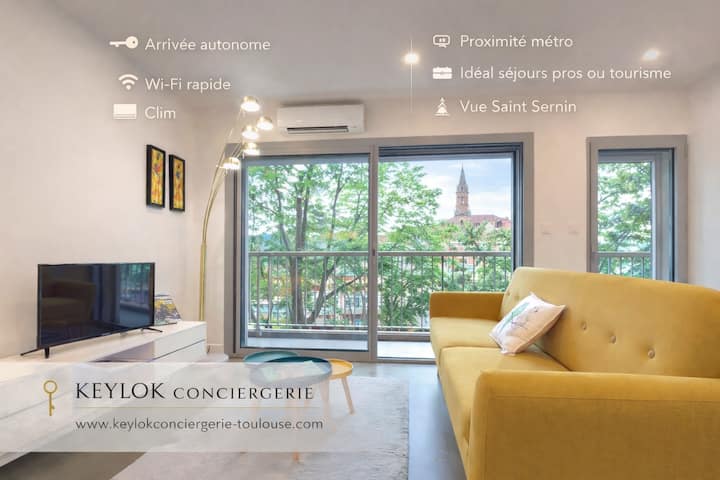 Spacieux T3 Toulouse Loisirs & Pro Wifi Métro - Toulouse