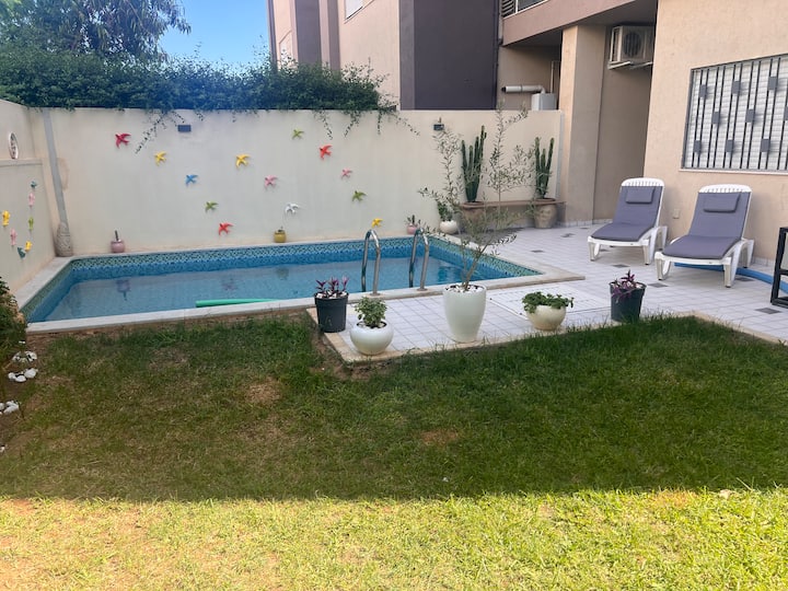 Coquette S+3 Avec Piscine Et Jardin Privée - Hammamet
