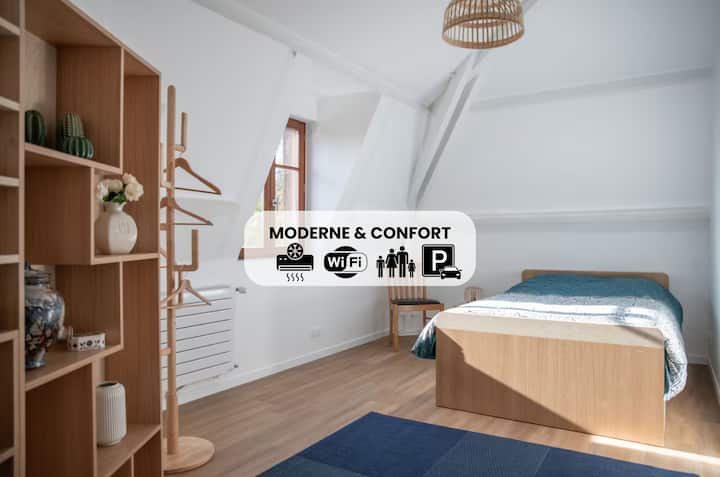 Appart 7 Pers - Parking - 1h De Paris - Melun