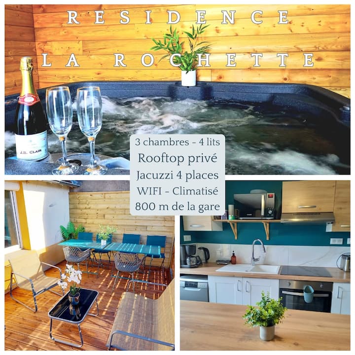 La Rochette Maison De Ville Jacuzzi Clim Rooftop - Roanne