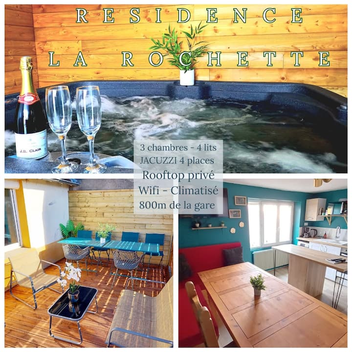 La Rochette 2 Appart'hôtels Jacuzzi Clim Rooftop - Roanne