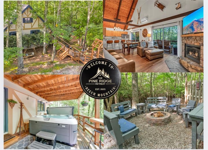 Hot Tub • Firepit • Games | 5br 3ba W/ Ac - Beech Mountain, NC