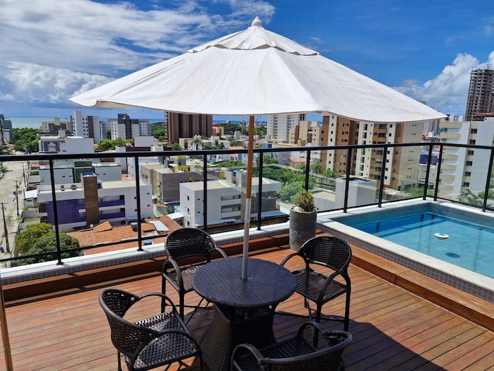 Apto Varanda Externa E Piscina, A 500m Praia Bessa - Brazil