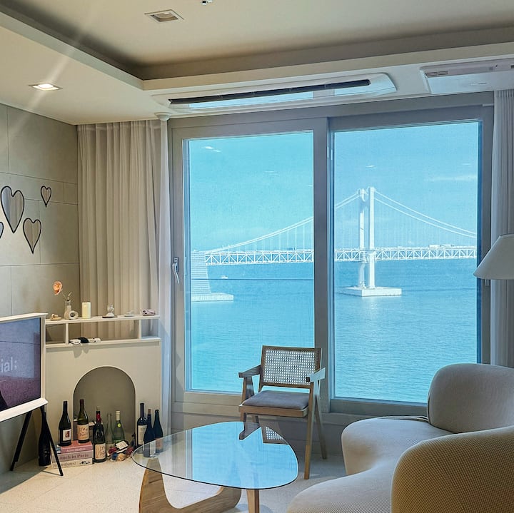 #무료주차#연박할인#반려동물 가능#방2칸#침대3개#풀오션뷰#단체가능#20평대# - Busan