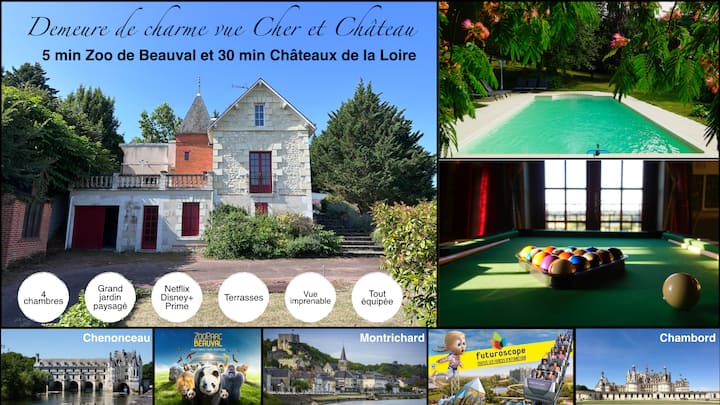 Propriété Avec Piscine Et Parc Vue Magnifique - Saint-Aignan-sur-Cher