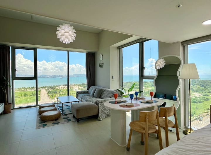 영종도 인더문2/넓은 복층/오션 뷰/ 바다 뷰/무료 주차/넷플릭스 - South Korea