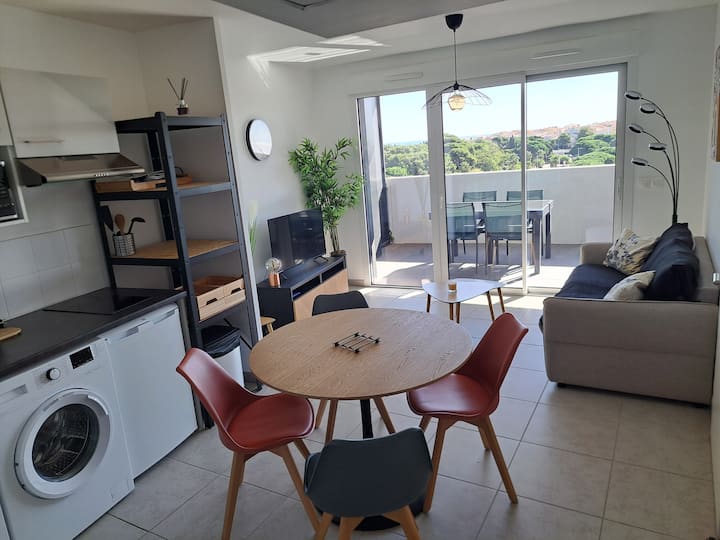 Iconic, T2 Vue Mer, Parking, Clim, Wifi - Agde
