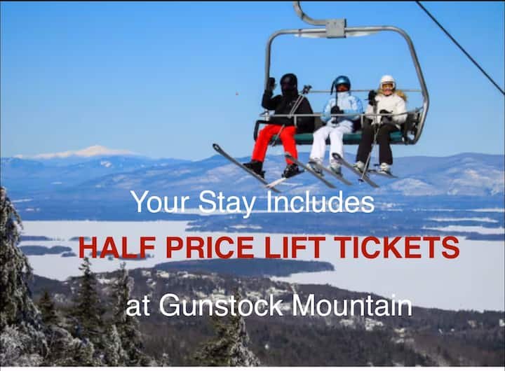 Half Price Lift Tickets | Family Ski House Retreat - Gilford, NH