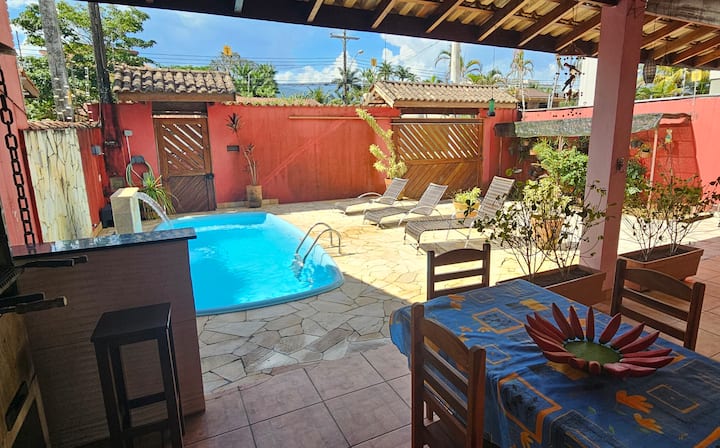 Casa@325@ Itaguá Piscina E Conforto Localização 10 - Ubatuba