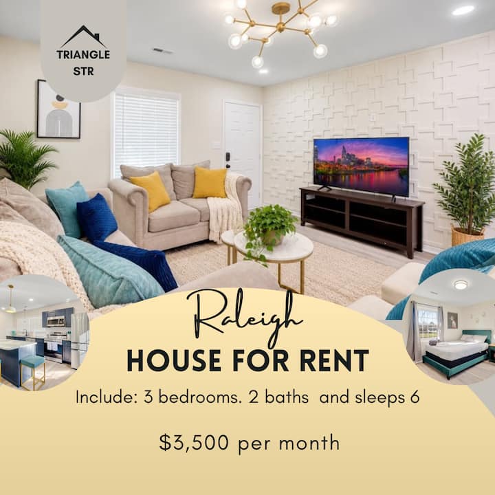 Chic Home W King Bed In Raleigh -Starts At $3.5k/m - Raleigh, NC