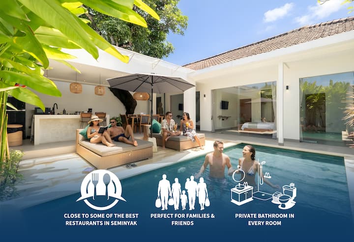 Cozy Private Pool Villa Minutes To Seminyak Area - Denpasar