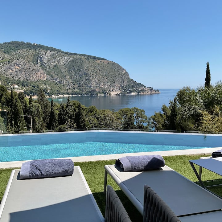 Villa De Luxe Piscine & Vue Mer- 10 Min De Monaco - Èze