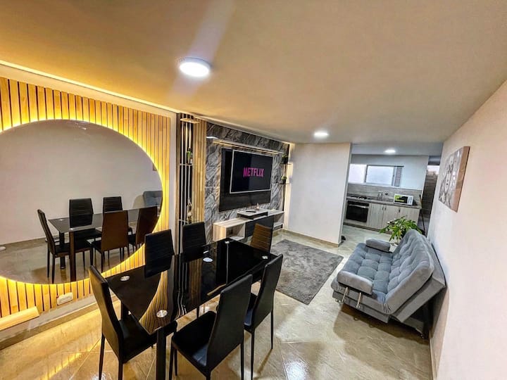 New!apt+wifi+kitchen+tv+laundry+work Area@medellín - 메데인