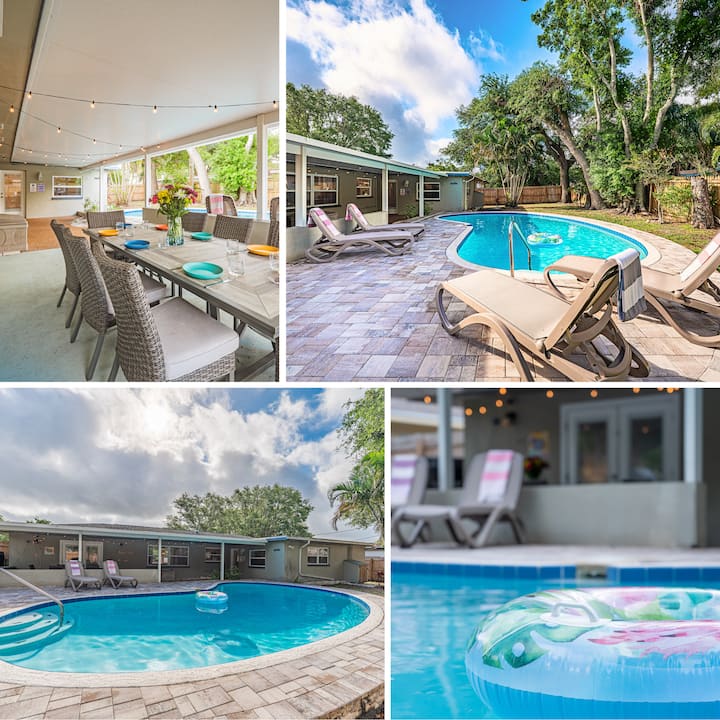 Heated Salt Pool, 4 Br Family Home, No Resort Fees - Clearwater, FL