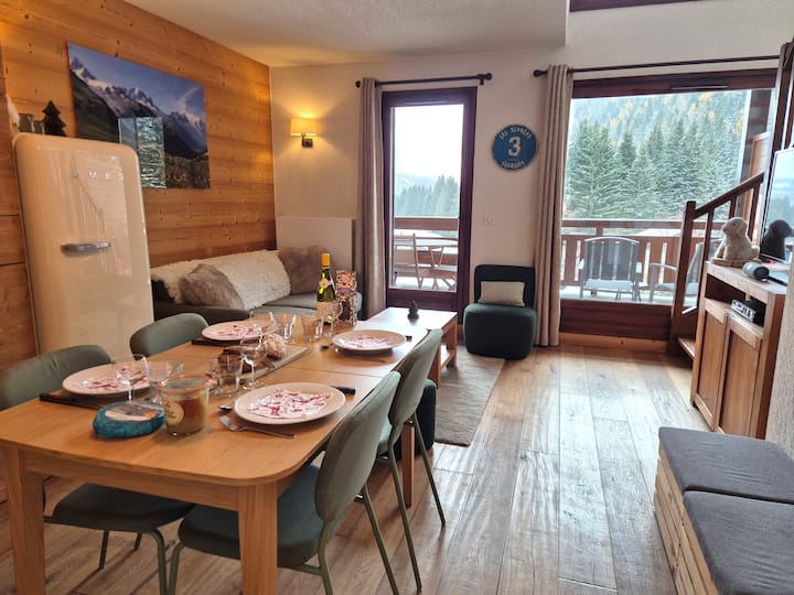 Cosy & Vue Montagne｜piscine & Skis Aux Pieds - Vallorcine