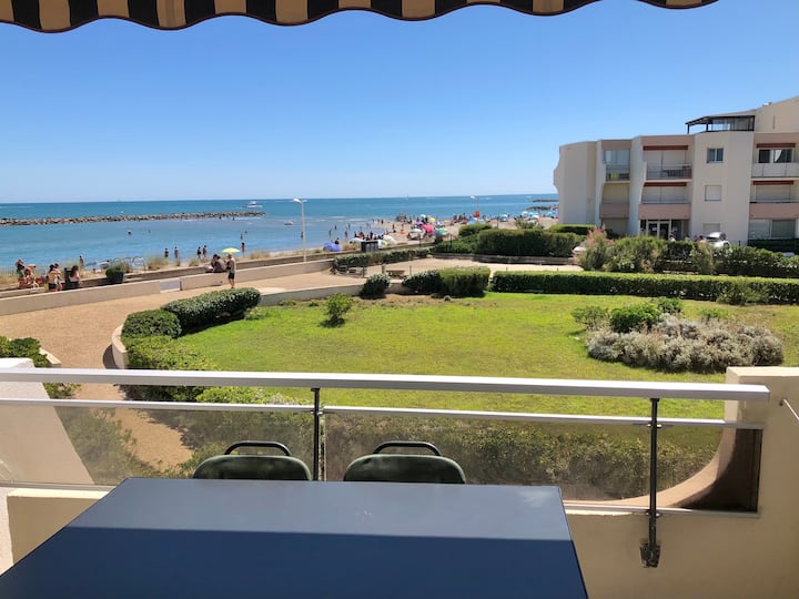 Rivage: Spacieux F2 Face à La Mer Wifi Parking - Palavas-les-Flots