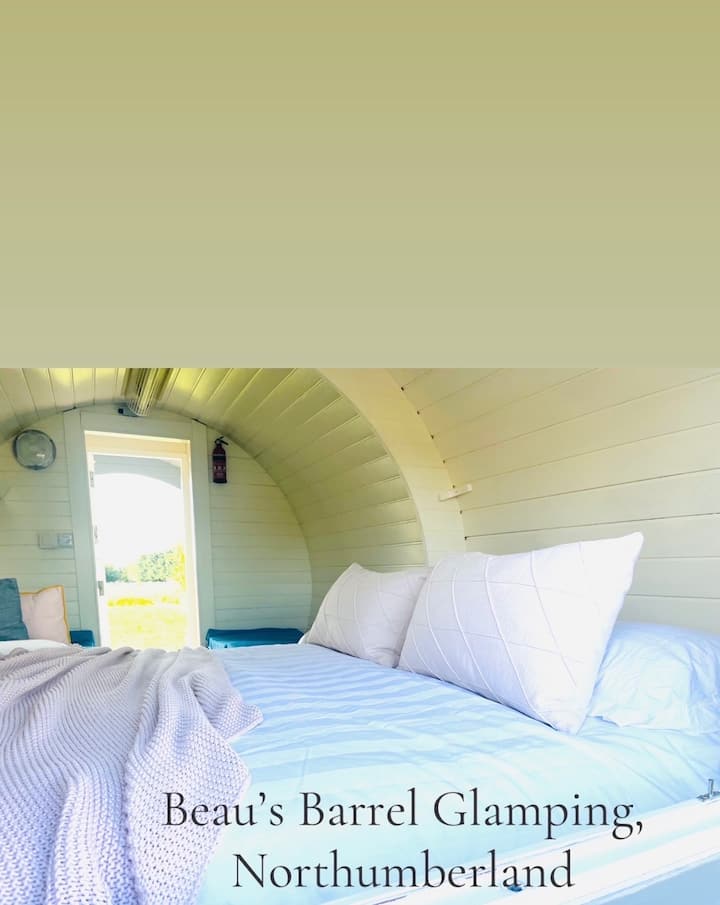 Beau’s Barrel, Glamping Pod, Northumberland - Morpeth