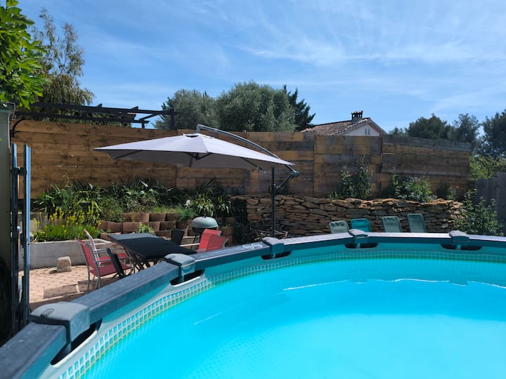 Beau T 3, 60m², Clim, Piscine Et Jardin
 6 Pers - Saint-Cyr-sur-Mer