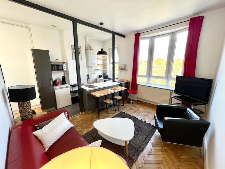 Beau 2 Chambres, Quartier Calme Proche Métro Lille - Roubaix