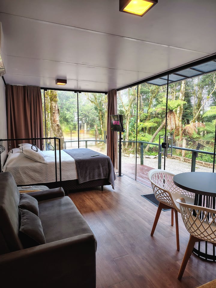 Chalé White Na Natureza/wifi 1gb/ar-c/2km Centro - Canela