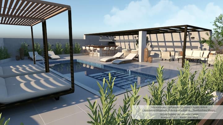 Ria’s Apartment With Private Pool - Agios Nikolaos