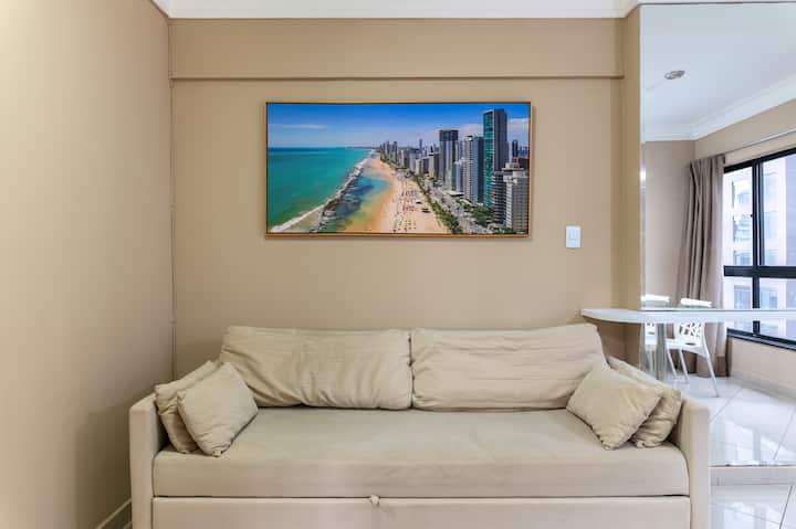 Flat No Melhor Trecho Da Praia De Boa Viagem - Recife