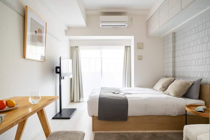 大森町駅から徒歩5分/最大3人のナチュラルテイストのお部屋/プレールドゥーク大森町ii A02 - Kawasaki