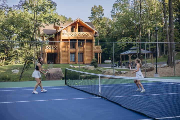 Log House W Pool, Tennis Court, Sauna - Camelback - Pennsylvania