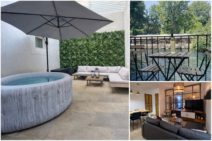 Jacuzzi & Terrasse En Bord De Rivière - Fontaine-de-Vaucluse