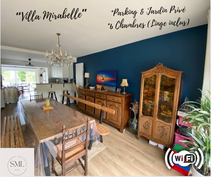 Villa 6 Chambres·piscine (Eté)·jardin ·Plage 5 Min - Calvados