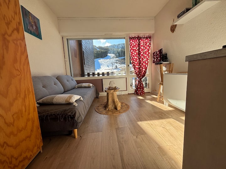 Studio Cabine 4 Places Vu Pistes - Puyvalador