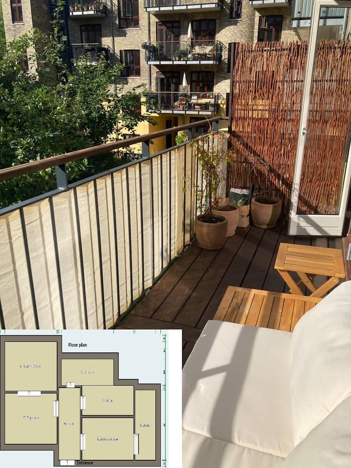 Apartment In Hip Neighbourhood With Garden Balcony - Copenhaguen