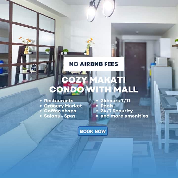 No Airbnb Fees Makati Air Residences Condo W/ Mall - Makati