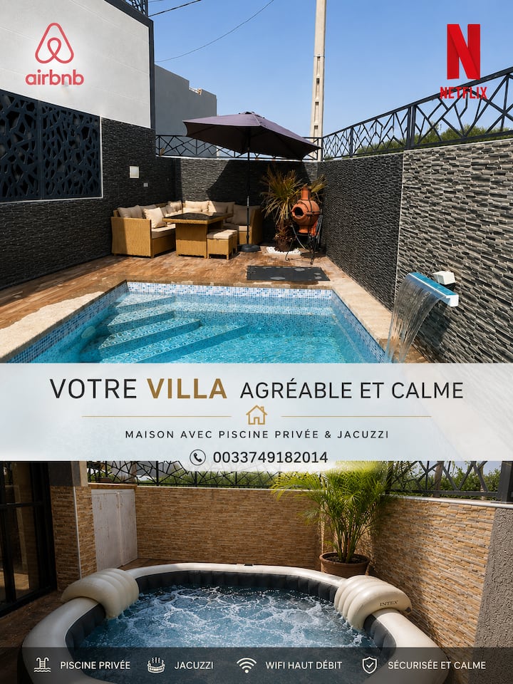 Villa Aziza Piscine Privée & Jacuzzi En Sup Oujda - Oujda