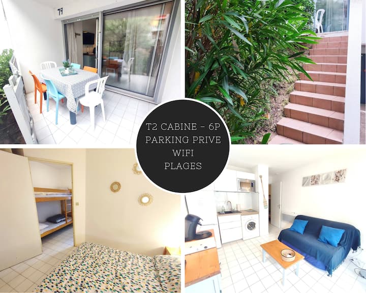 T2 Terrasse & Clim à 5 Min De La Plage - La Grande-Motte