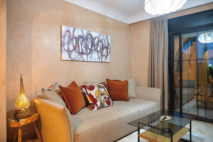 Palm View : Rooftop Privé & Appartement Calme - Morocco