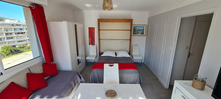 Grand Studio  Plage 10 Min De Cannes Festival - Vallauris