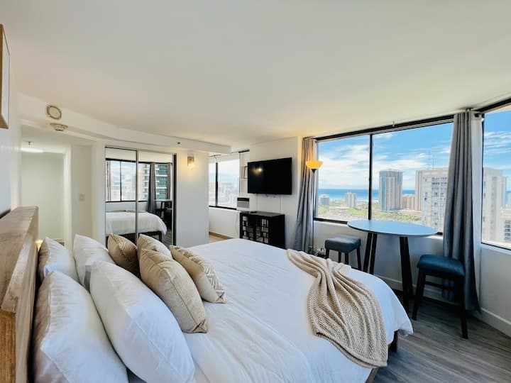 2&nbsp;Chambres&nbsp;: Vue En Coin Sur L'océan, 28e&nbsp;éTage, A + B - Hawaï