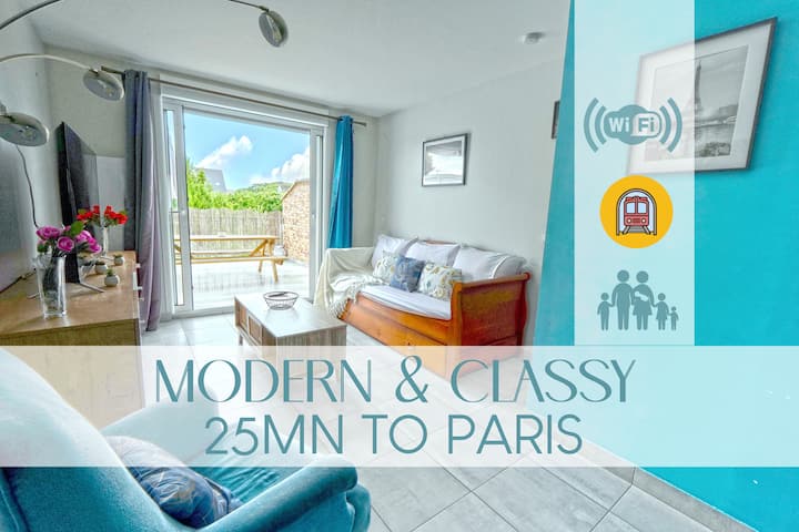 25mn De Paris Centre - Parking & Quartier Calme - Saint-Brice-sous-Forêt