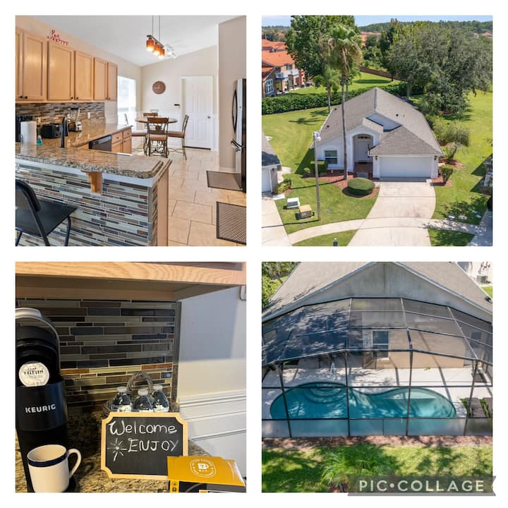 Disney Escape|3br|heated Pool+bbq |15 Mins Disney - Kissimmee